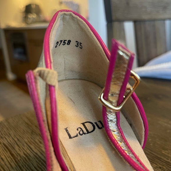 LaDuca Dance Shoes | Shoes | Laduca Gold And Pink Character Heels ...